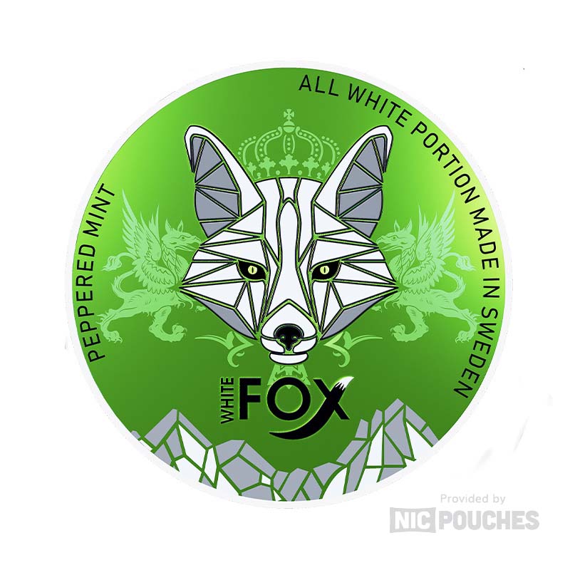 White Fox Peppered Mint Nic Pouches | Spicy & Refreshing